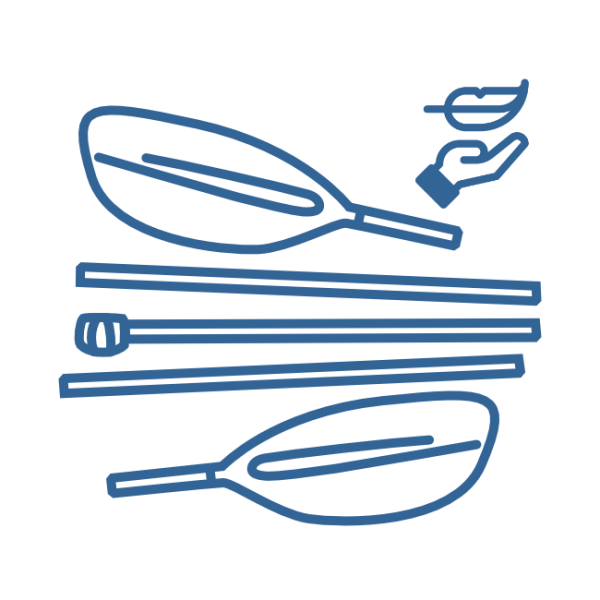 Ultralight paddle for packrafts, spare and children